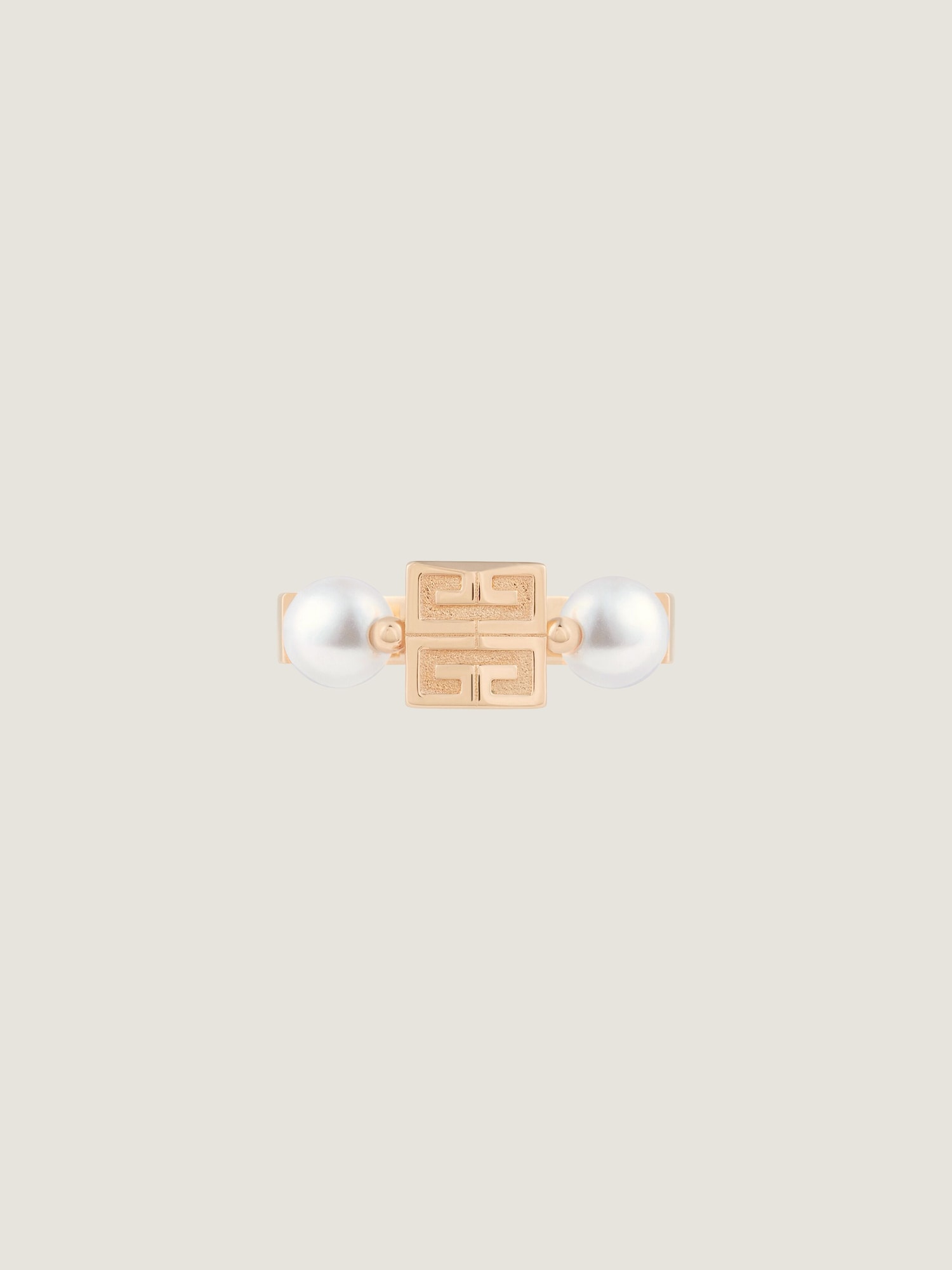 4G ring in metal with pearls in - rose golden/white | Givenchy US
