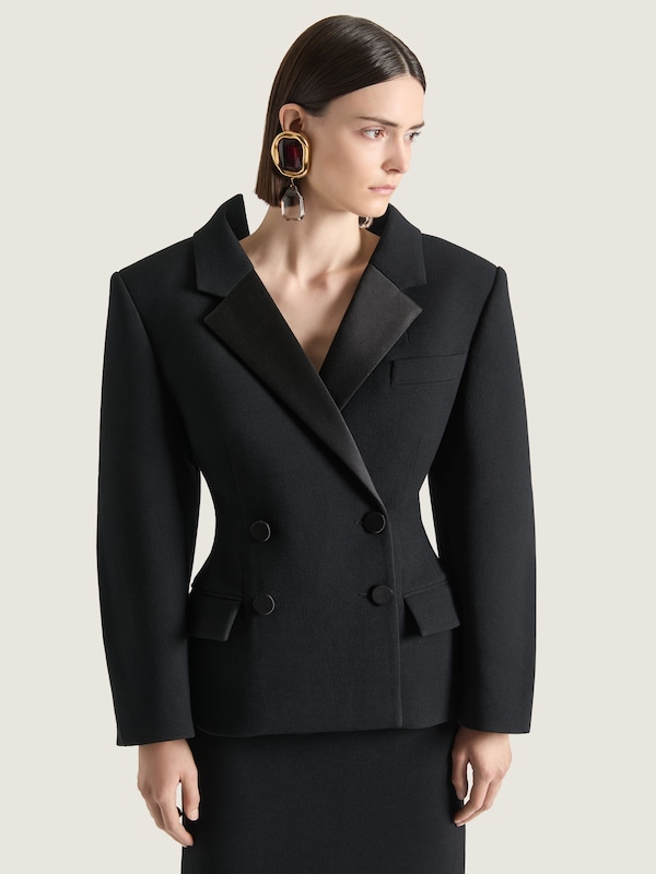 Double breasted slashed tuxedo jacket in wool | Givenchy US | Givenchy
