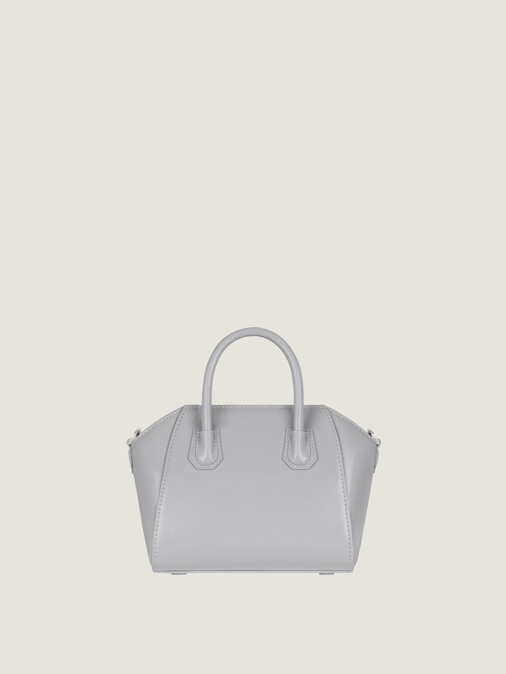 Antigona Toy bag in Box leather in - light grey/natural beige | Givenchy US