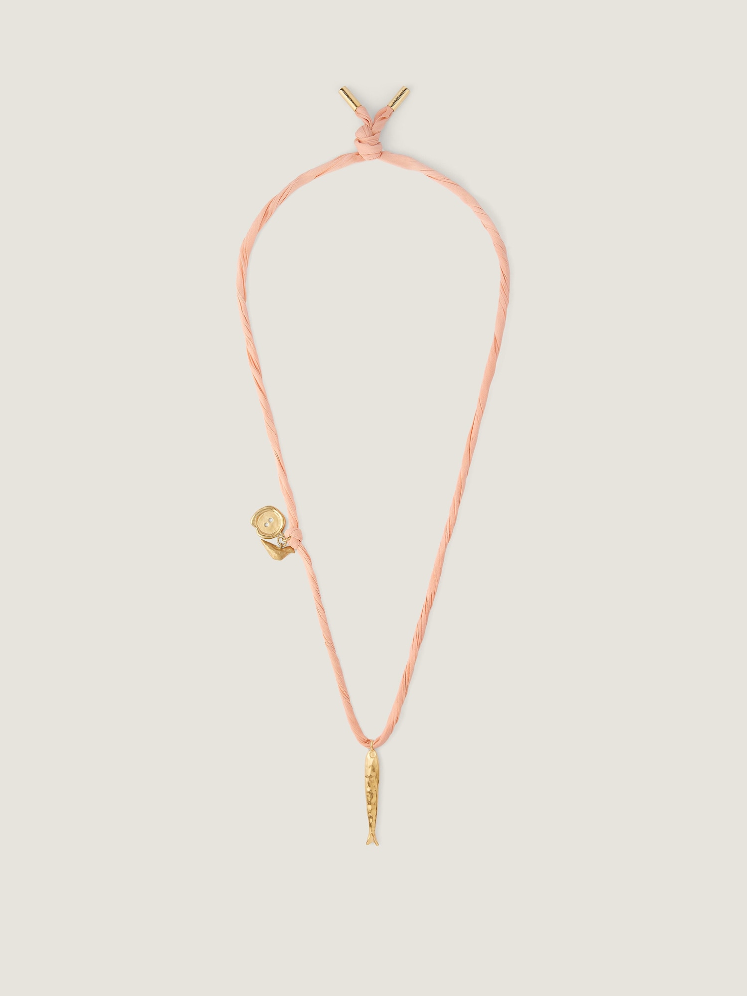 Lucky Charms necklace in silk and metal in - golden yellow | Givenchy GB