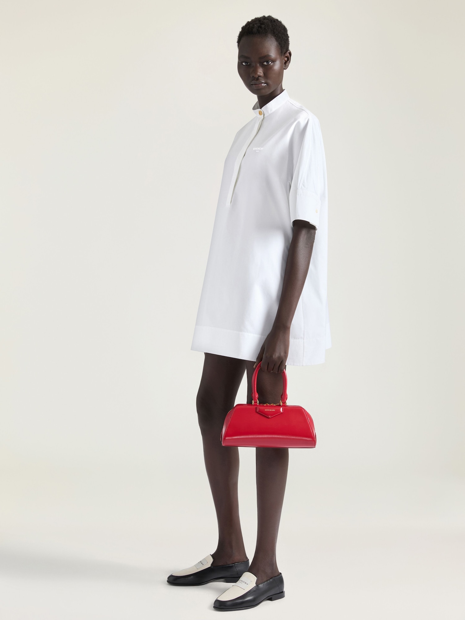 Label loafers in leather and canvas in - black/natural | Givenchy US