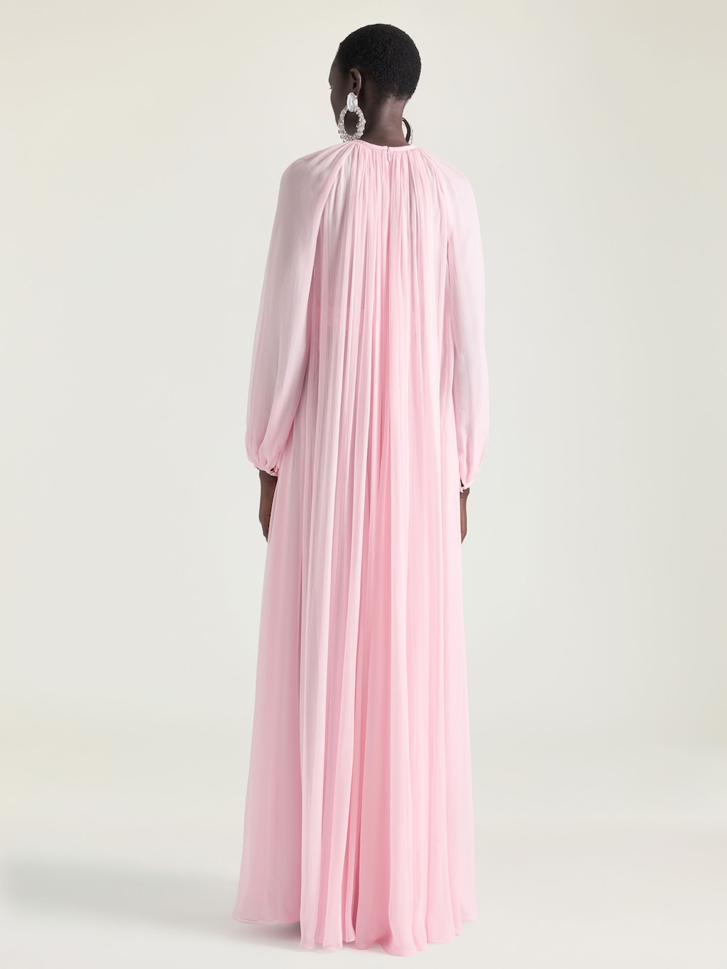 Balloon sleeves evening dress in silk chiffon | Givenchy CA | Givenchy