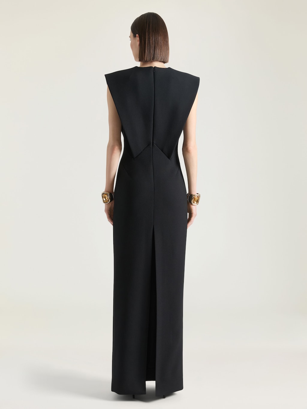 Structured evening dress in wool in - black | Givenchy