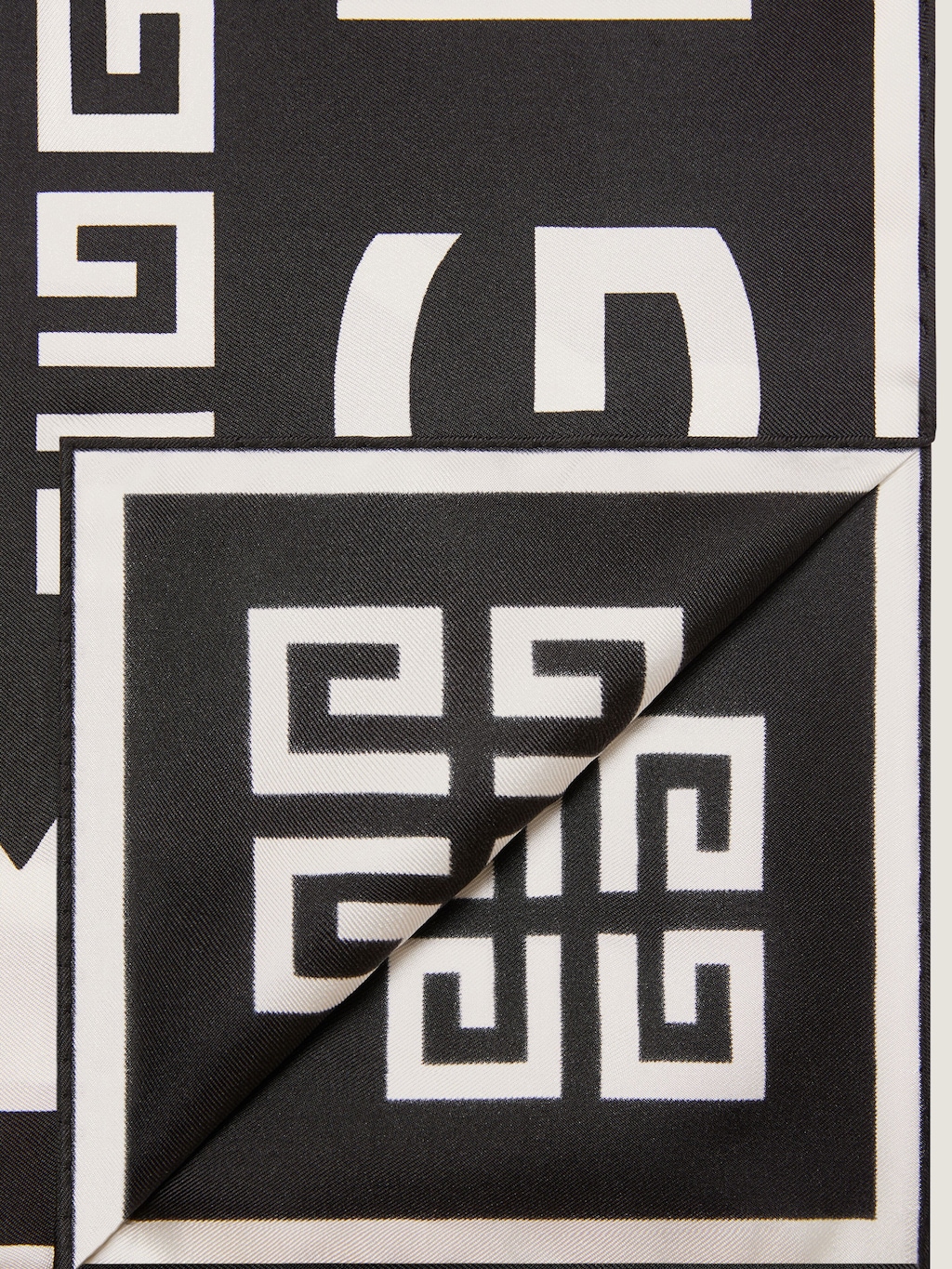 GIVENCHY 4G square in silk in - black/white | Givenchy US