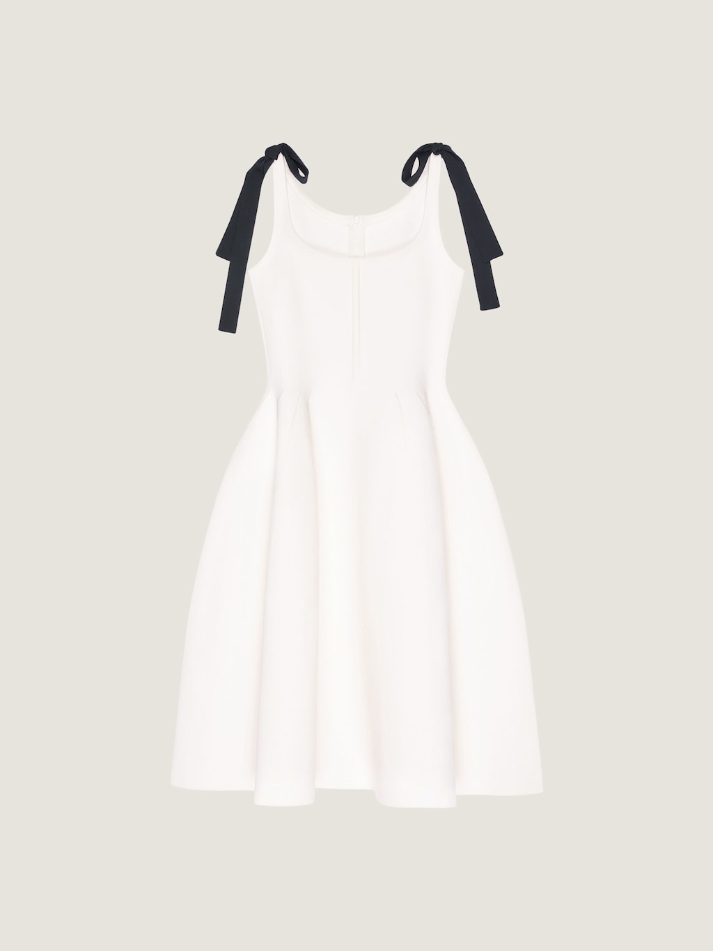 Midi dress in compact knit with bows in - white - BW22ZK4ZUK-100 ...