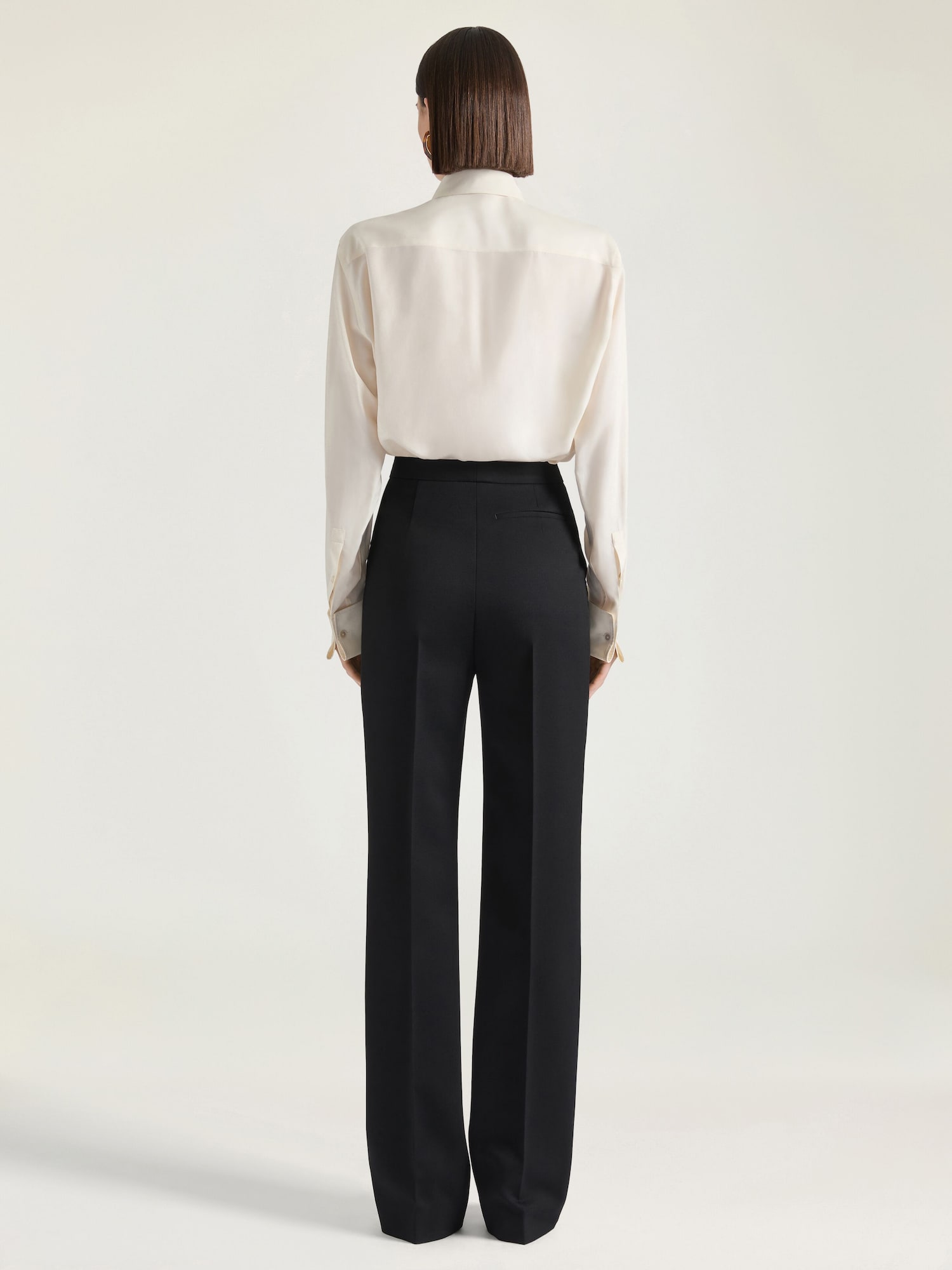 Tuxedo cigarette pants in wool in - black - BW517Y15CT-001 | Givenchy US
