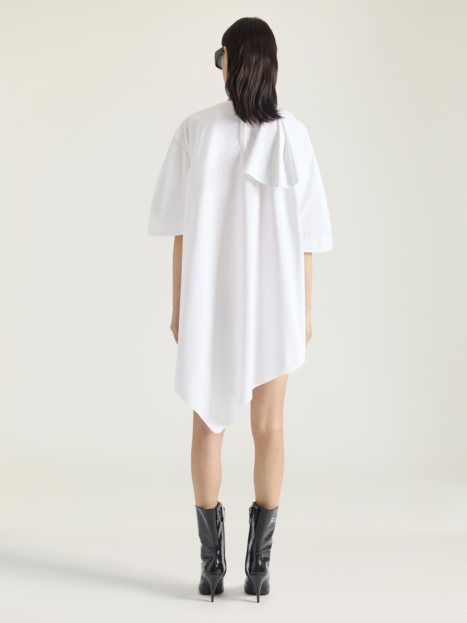 白色 - 蝴蝶结不对称连衣裙 - BW22MH1634-100 | GIVENCHY CN