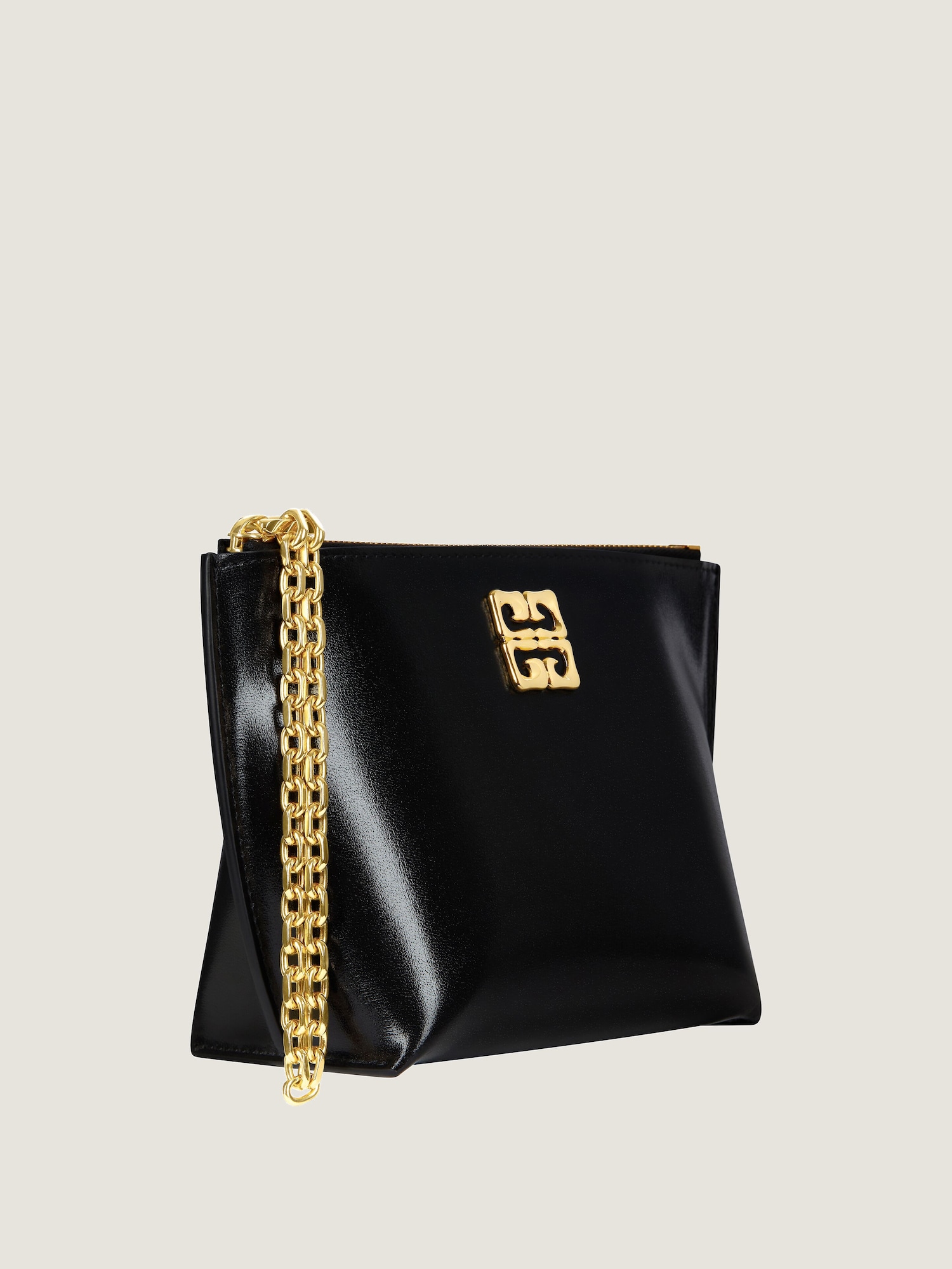 Small 4G Liquid pouch in Box leather with chain - black in - black ...