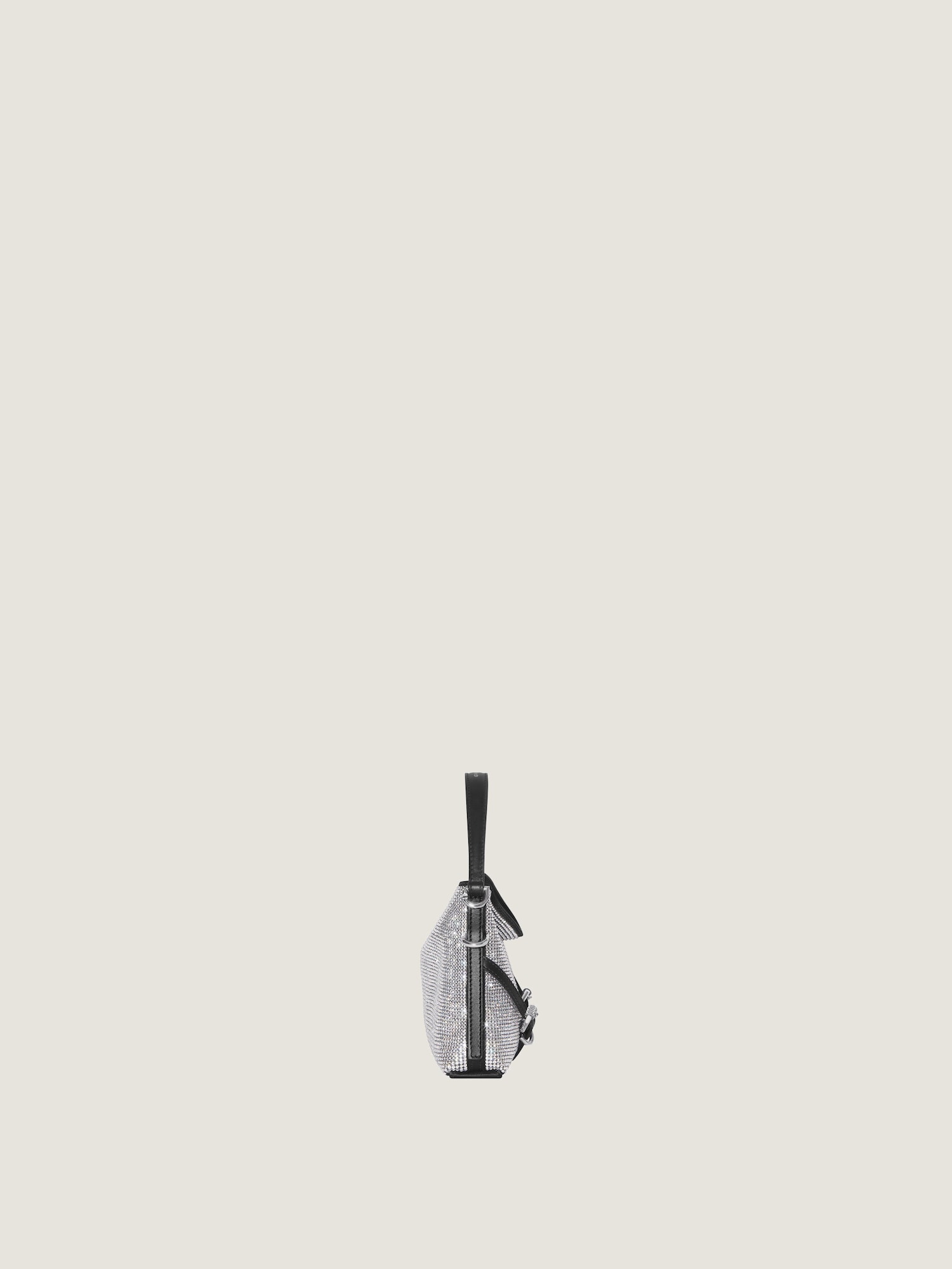 Nano Voyou bag in satin with strass in - light silvery - BB60NHB27L-934 ...