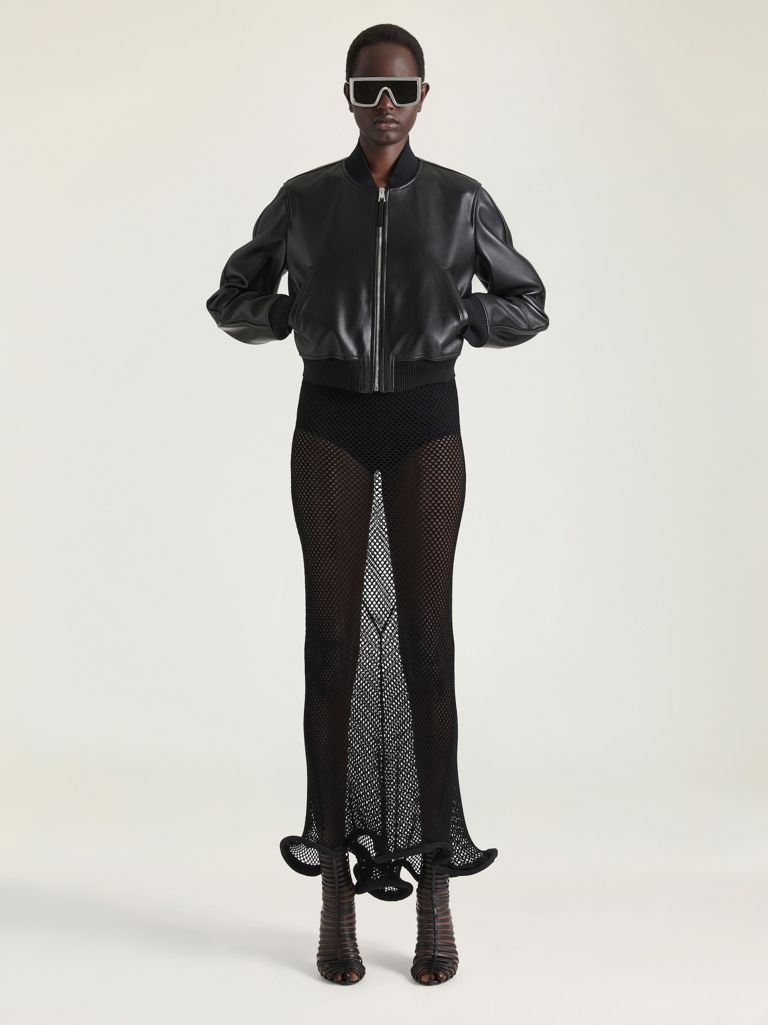 Midi kickback skirt in mesh in - black - BW411R4ZT1-001 | Givenchy US