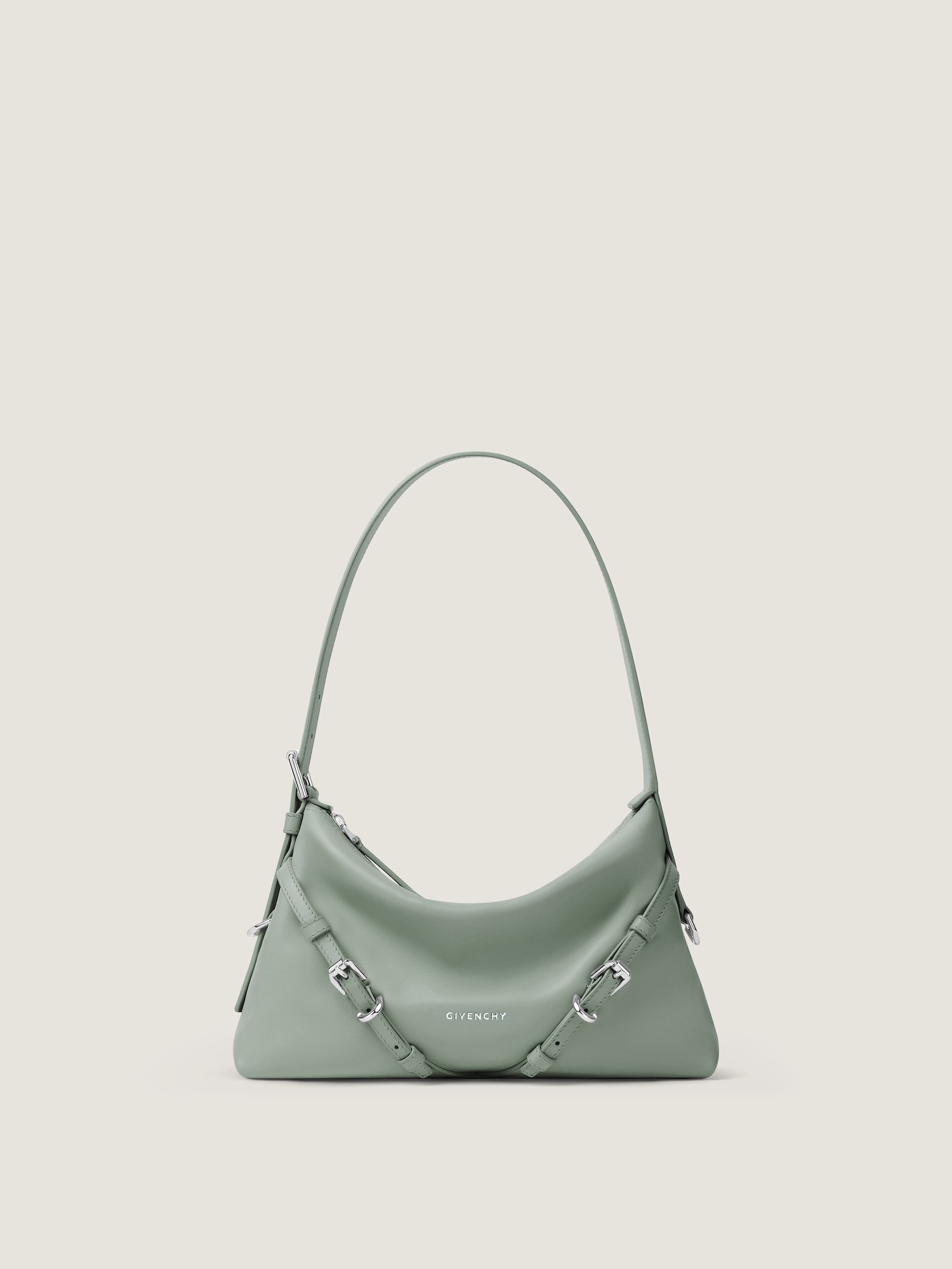 Mini Voyou bag in shiny leather in - greyish green | Givenchy