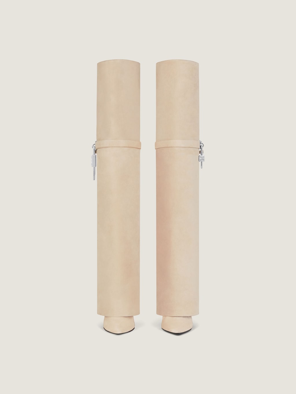 Shark Lock Stiletto over-the-knee boots in suede | Givenchy CA | Givenchy