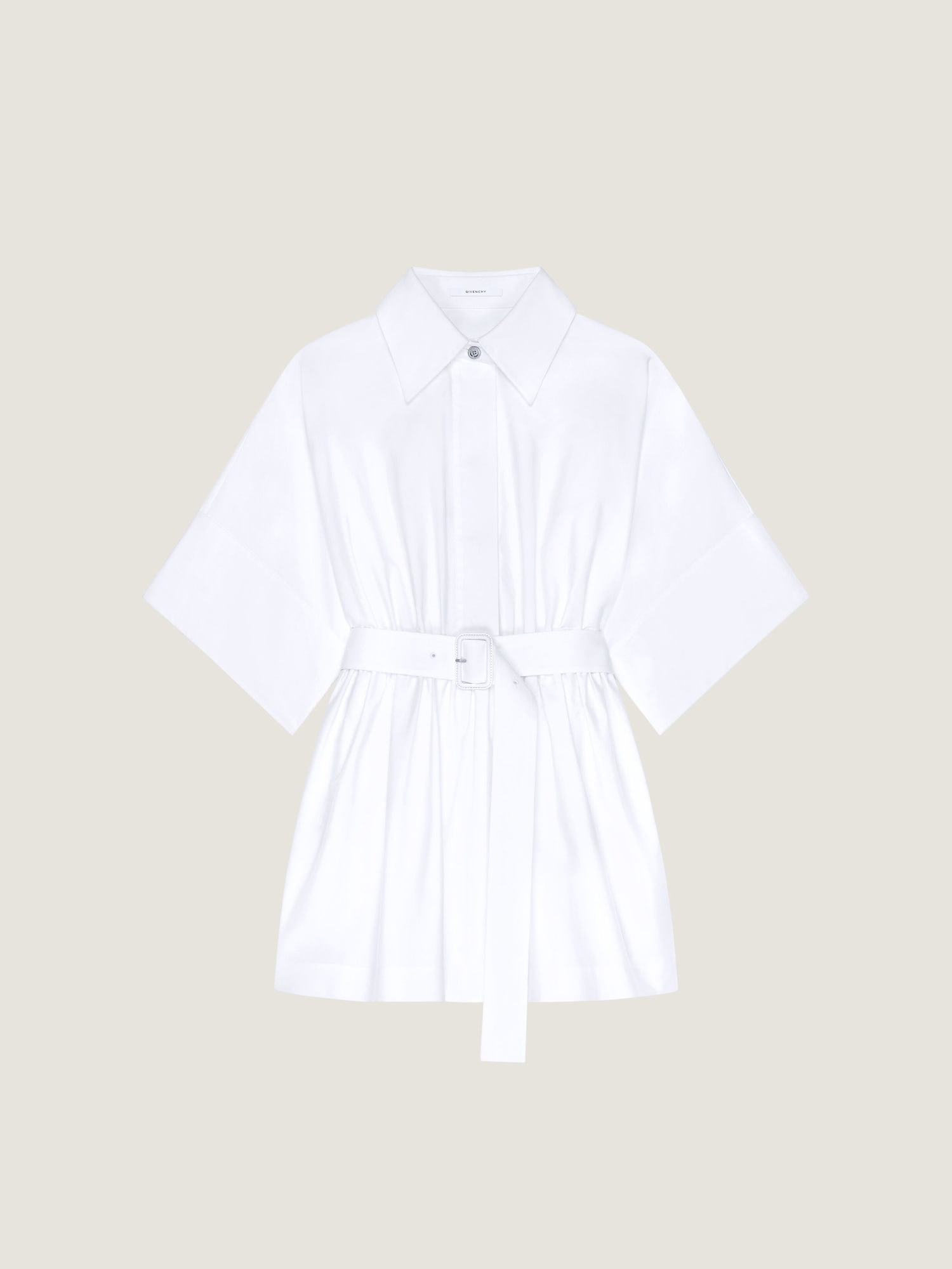 Mini shirt dress in poplin in - white - BW22NE1634-100 | Givenchy