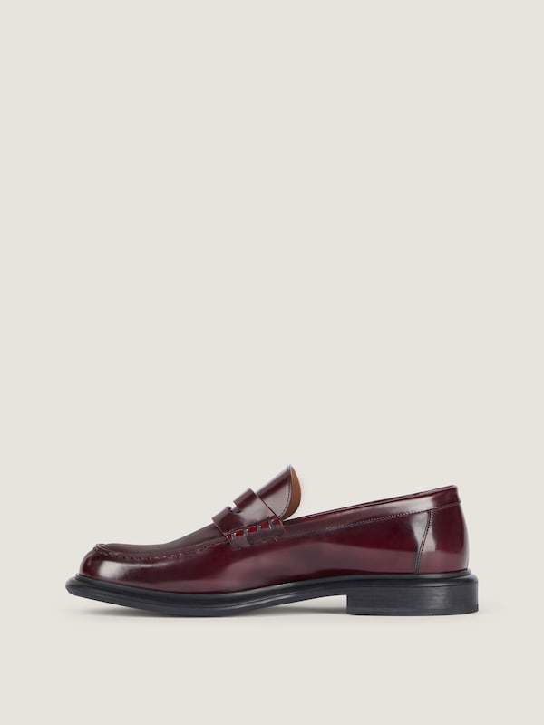 Gent loafers in brushed leather in - burgundy | Givenchy US