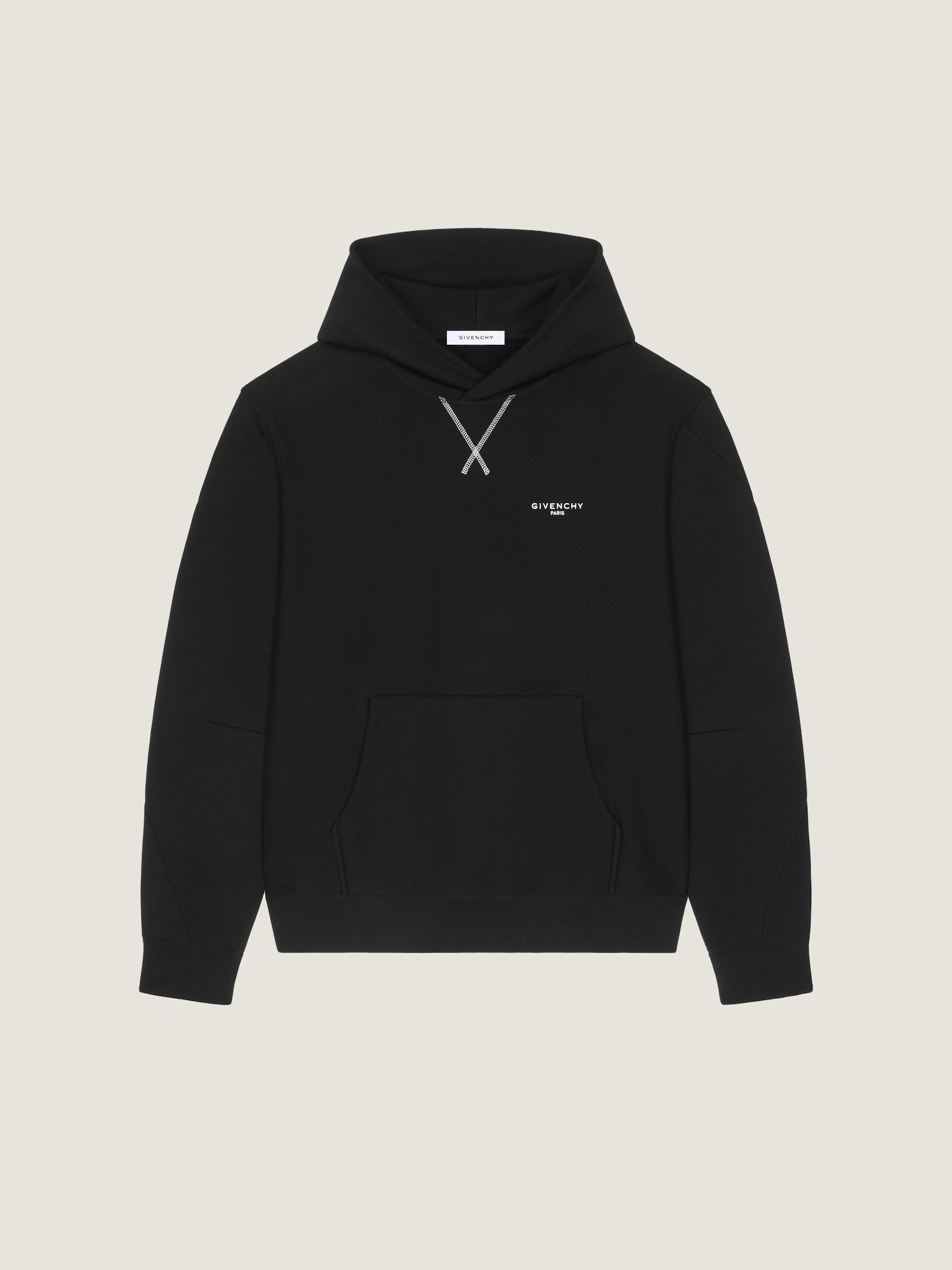 Couture Seam hoodie in fleece embroidered GIVENCHY Paris in - black ...
