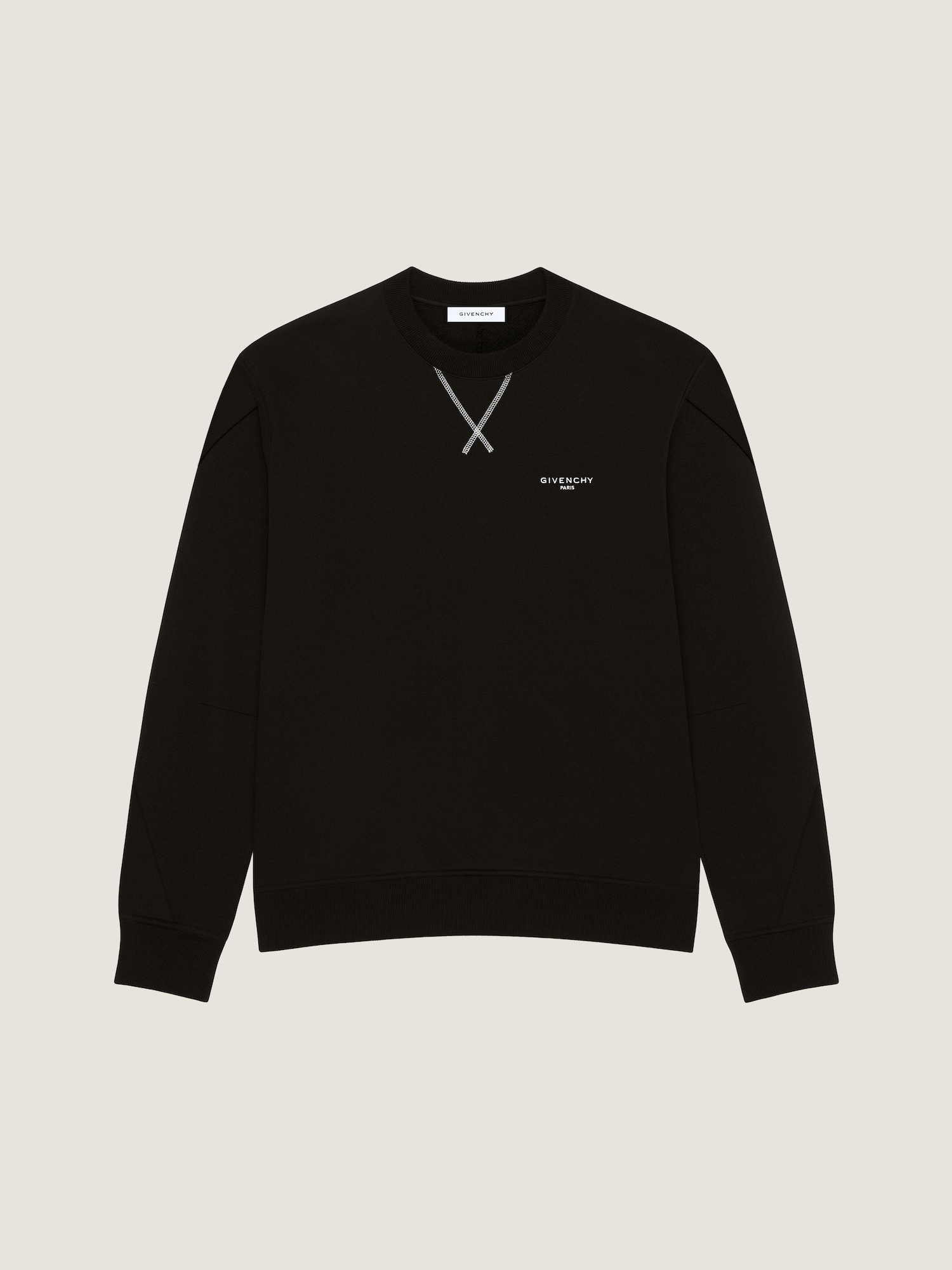 Couture Seam sweatshirt in fleece with GIVENCHY Paris in - black | Givenchy