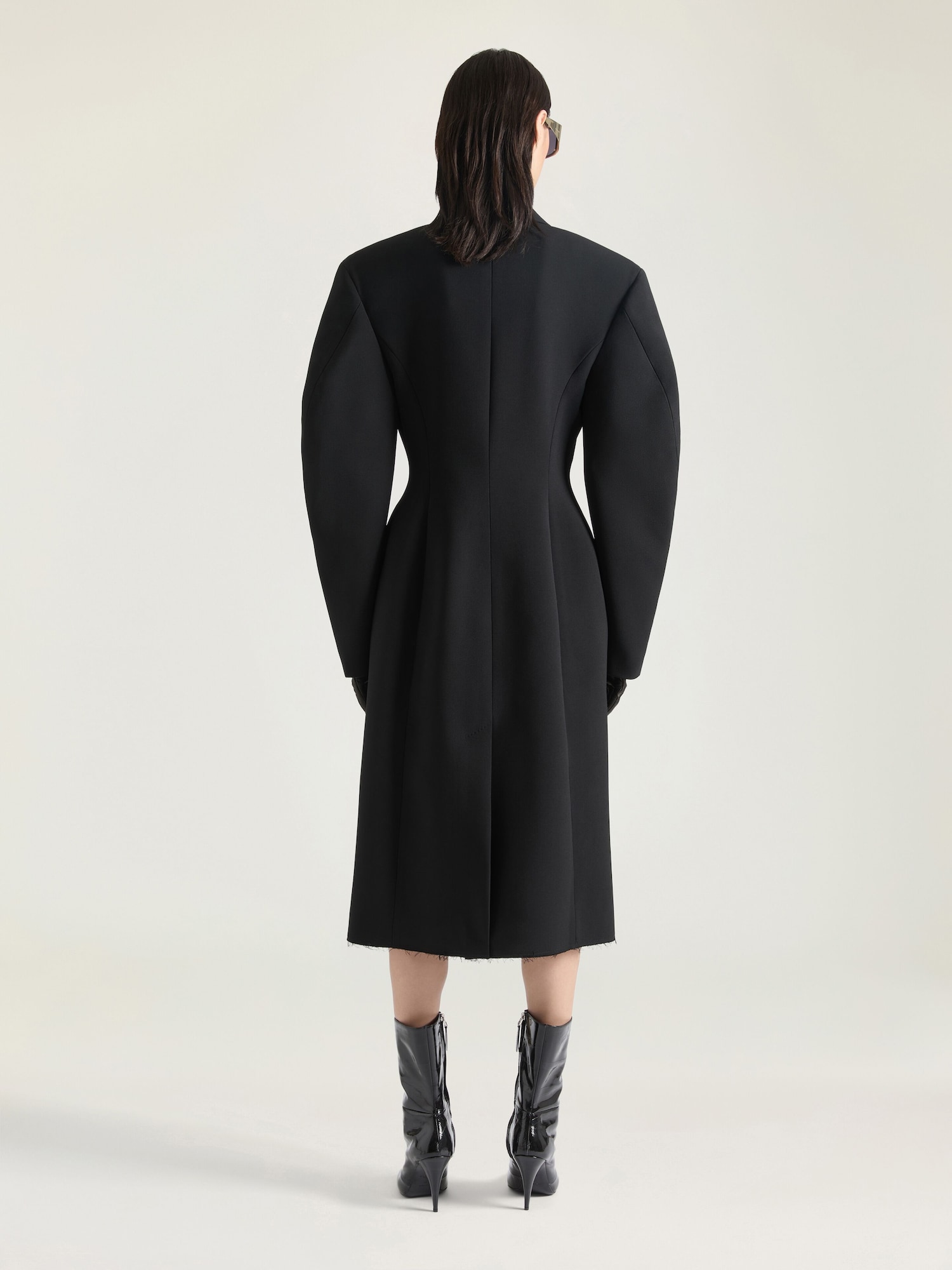 Cocoon fitted coat in wool in - black | Givenchy US