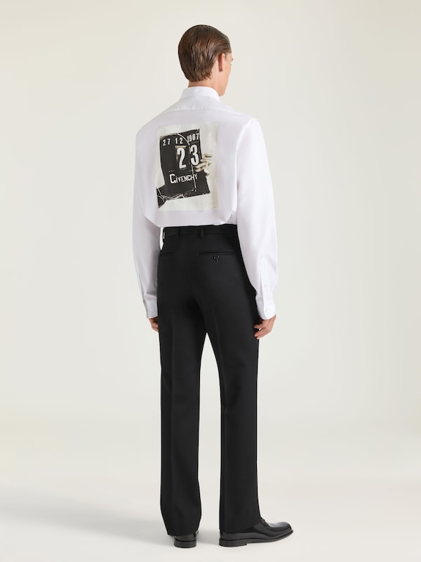 Straight leg tailored trousers in wool in - black - BM51PF15CT-001 ...