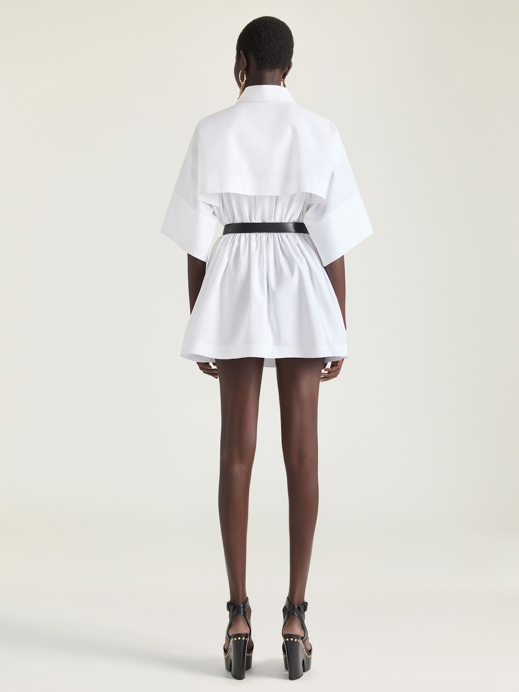 Mini shirt dress in poplin in - white - BW22NE1634-100 | Givenchy