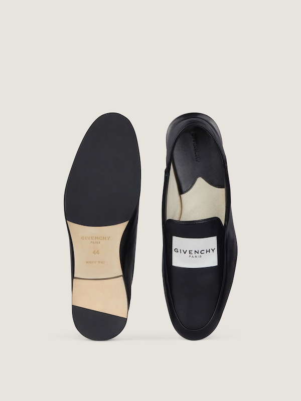 Label loafers in shiny leather - black in - black | Givenchy US