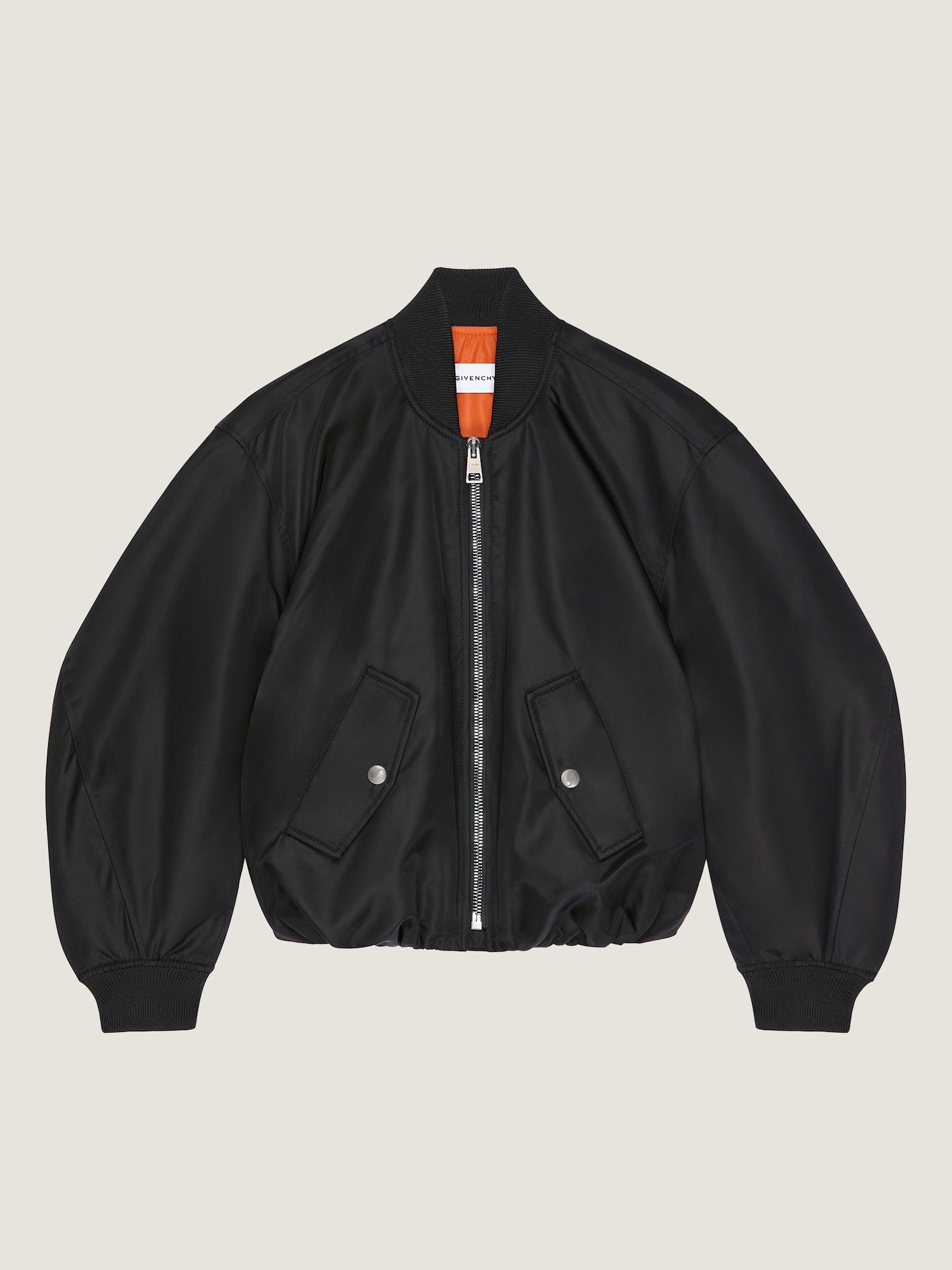 Cropped Cocoon bomber in nylon in - black | Givenchy