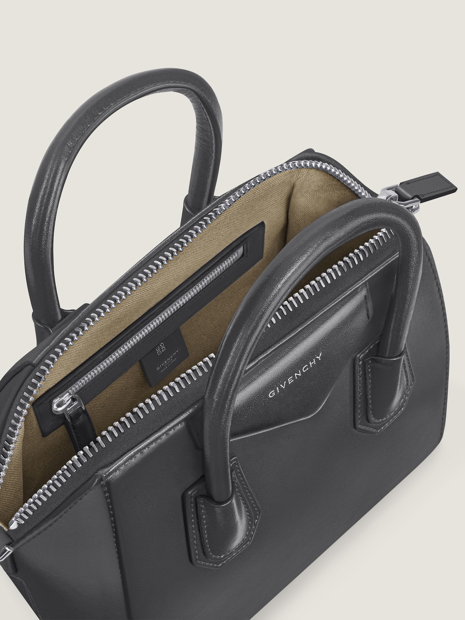 Small Antigona bag in Box leather in - dark grey | Givenchy