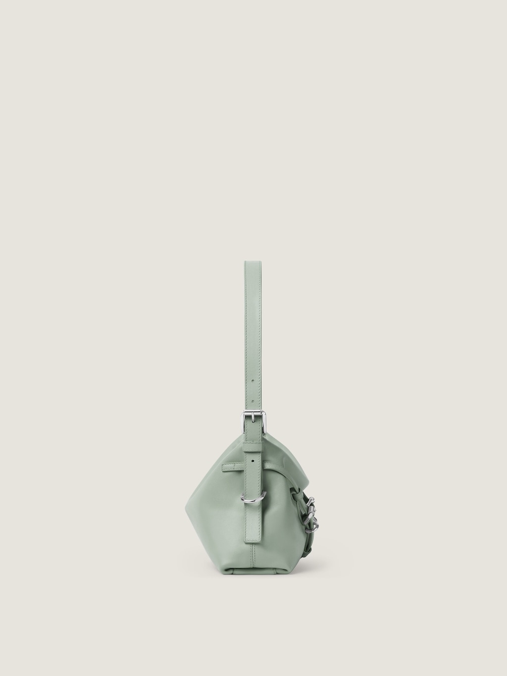 Mini Voyou bag in shiny leather in - greyish green - BB514XB2AD-325 ...
