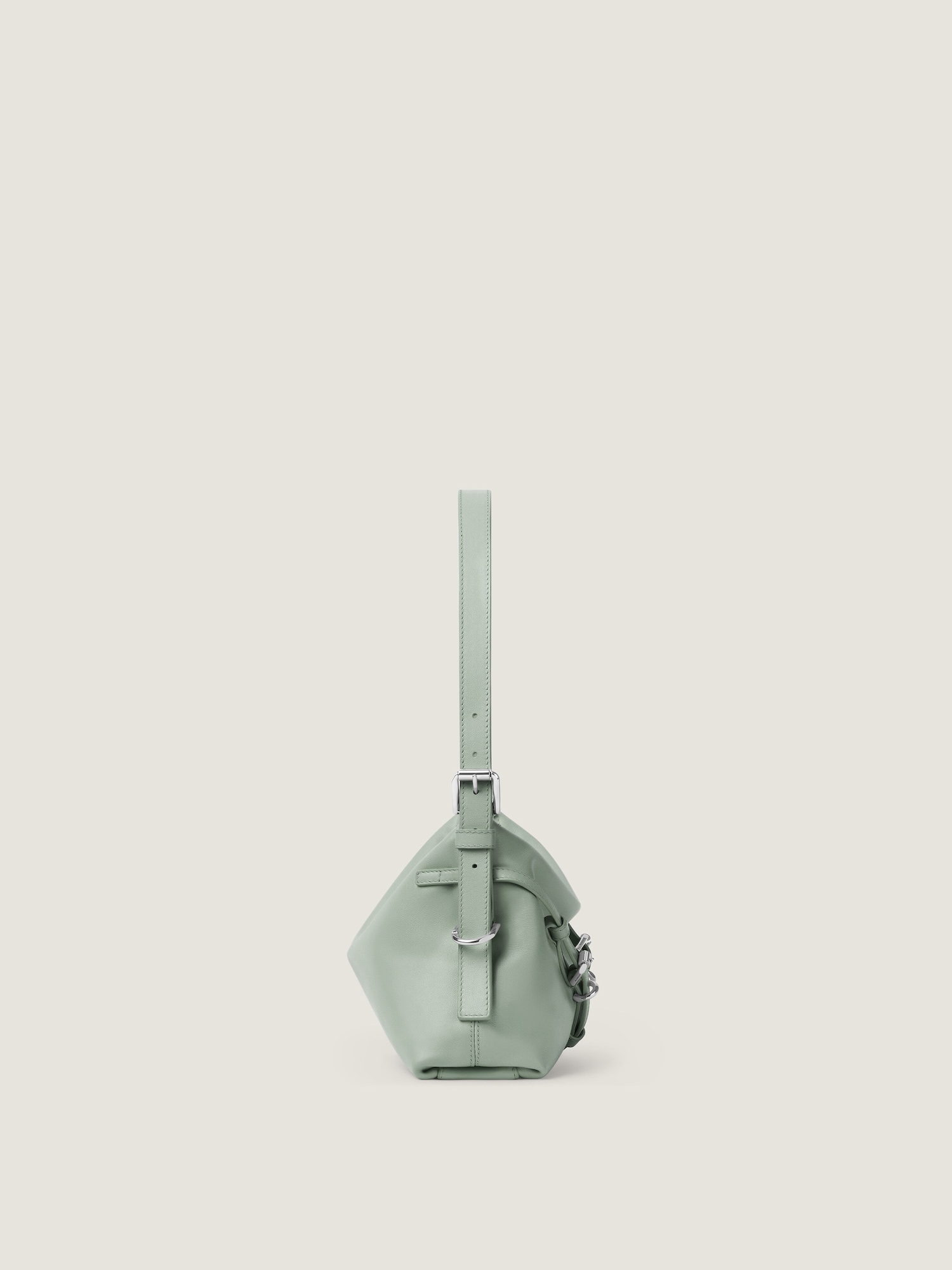 Mini Voyou bag in shiny leather in - greyish green | Givenchy NAL
