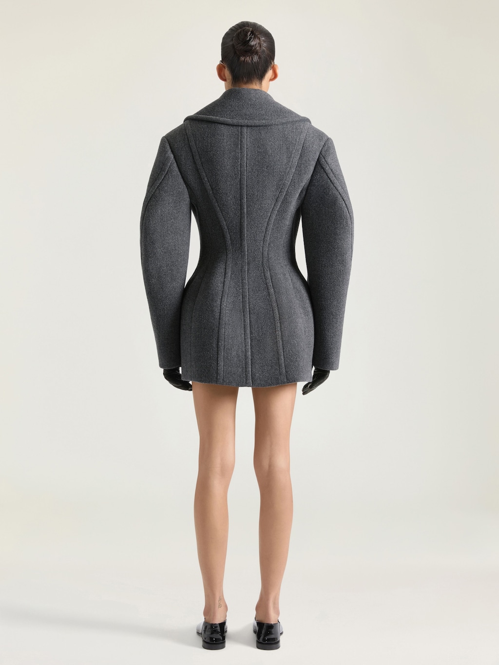 Cocoon peacoat in wool - slate blend in - slate blend - BWC0E7166J-033 ...