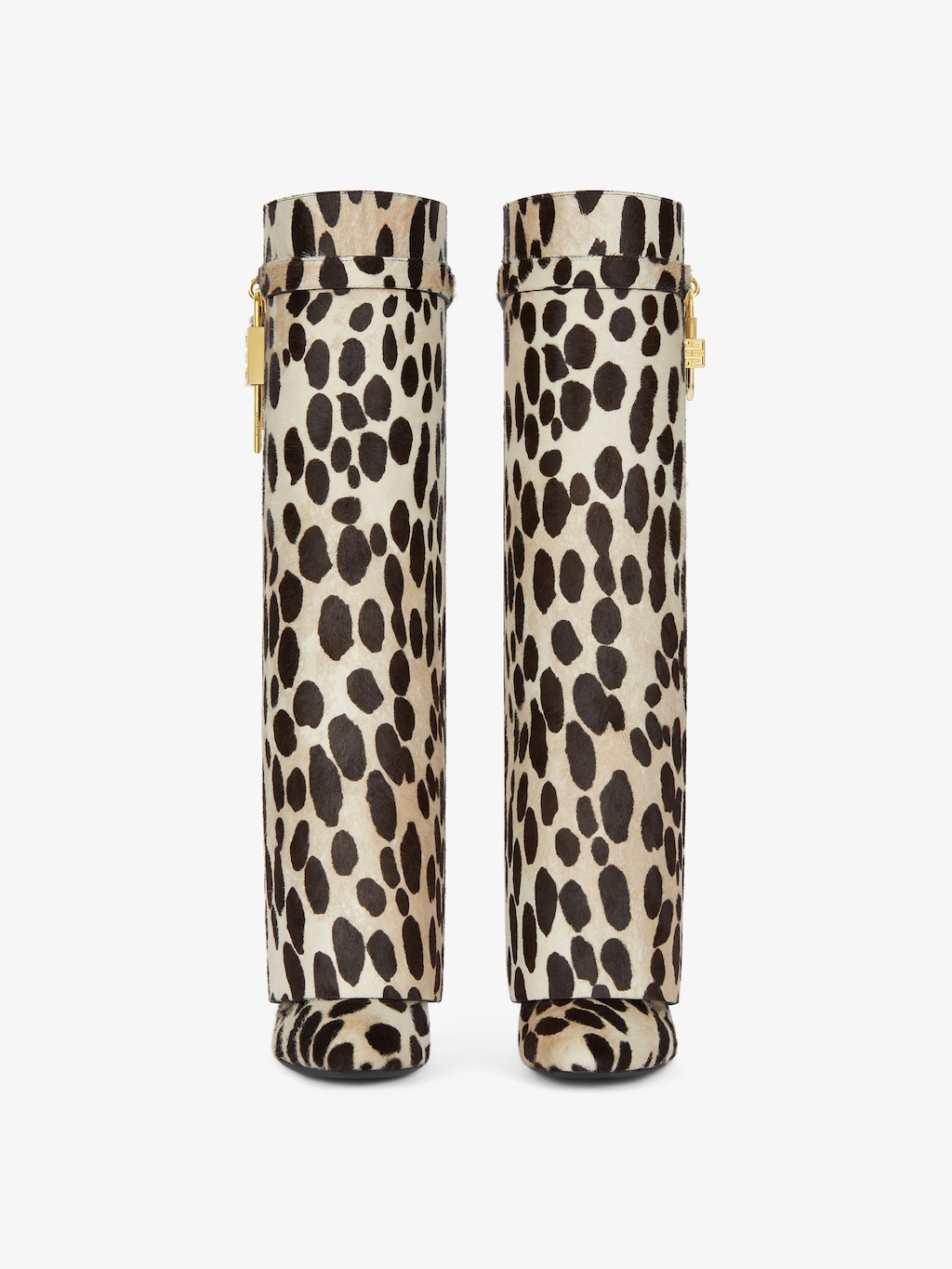 Shark Lock Stiletto boots in pony with leopard print | Givenchy CA ...