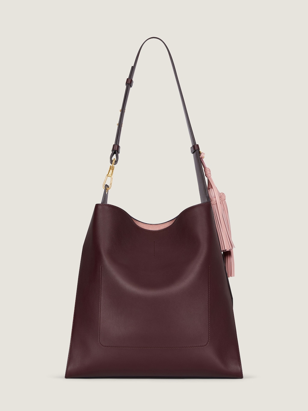 Medium Belted Hobo bag in leather in - burgundy | Givenchy US