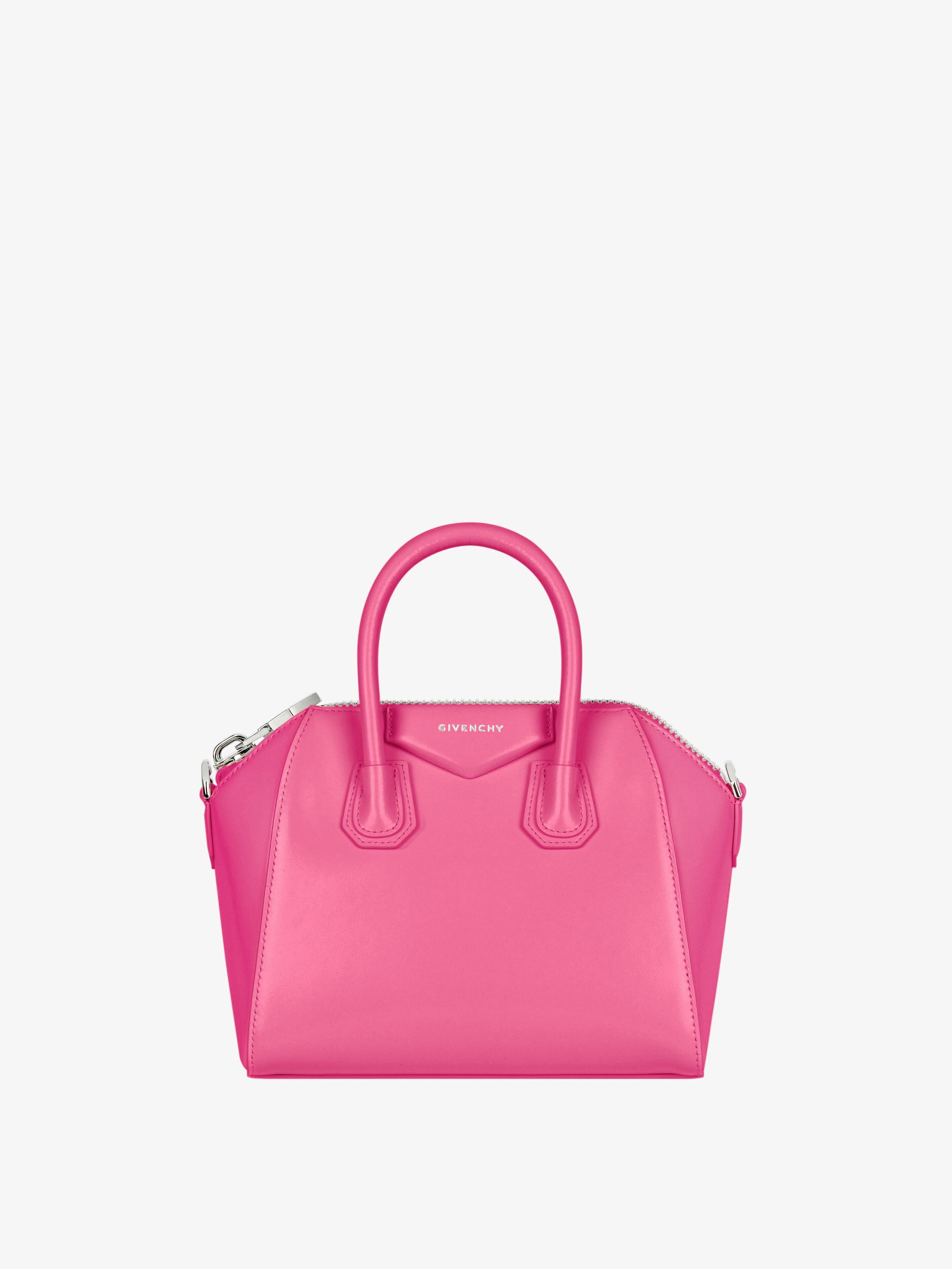 Mini Antigona Bag In Box Leather Neon Pink Givenchy US Mini Antigona Bag In Box Leather Neon Pink Givenchy US