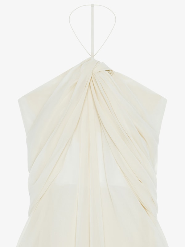 Evening draped dress in silk with crystals détail | Givenchy CA | Givenchy