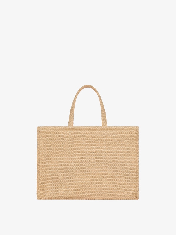 Medium G-Tote bag in raffia in - natural | Givenchy US