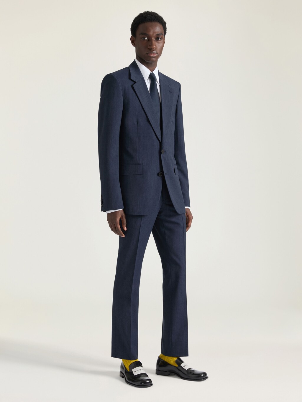 Single breasted fitted jacket in wool in - dark blue | Givenchy