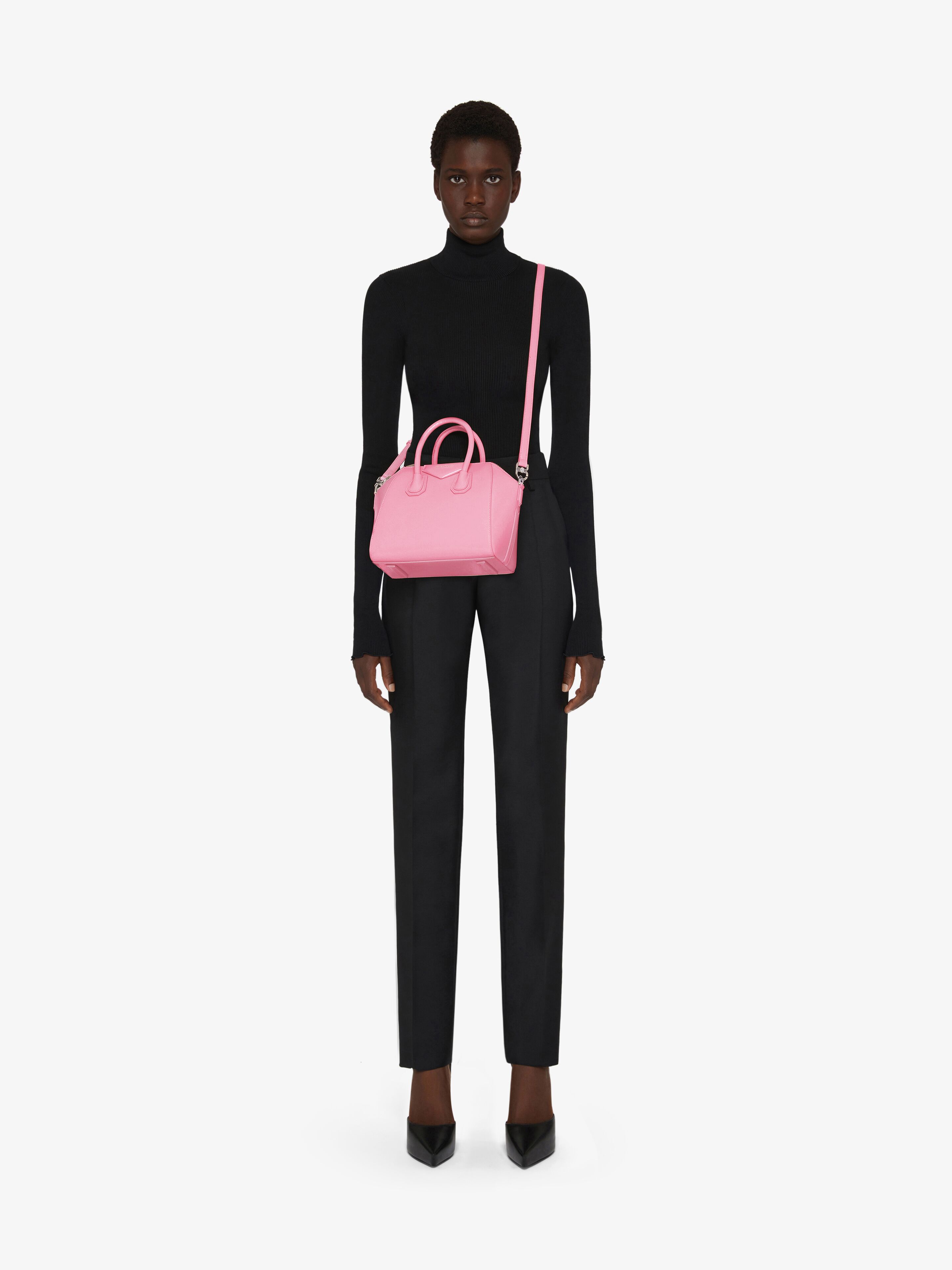 Mini Antigona Bag In Box Leather Bright Pink Givenchy US Mini Antigona Bag In Box Leather Bright Pink Givenchy US