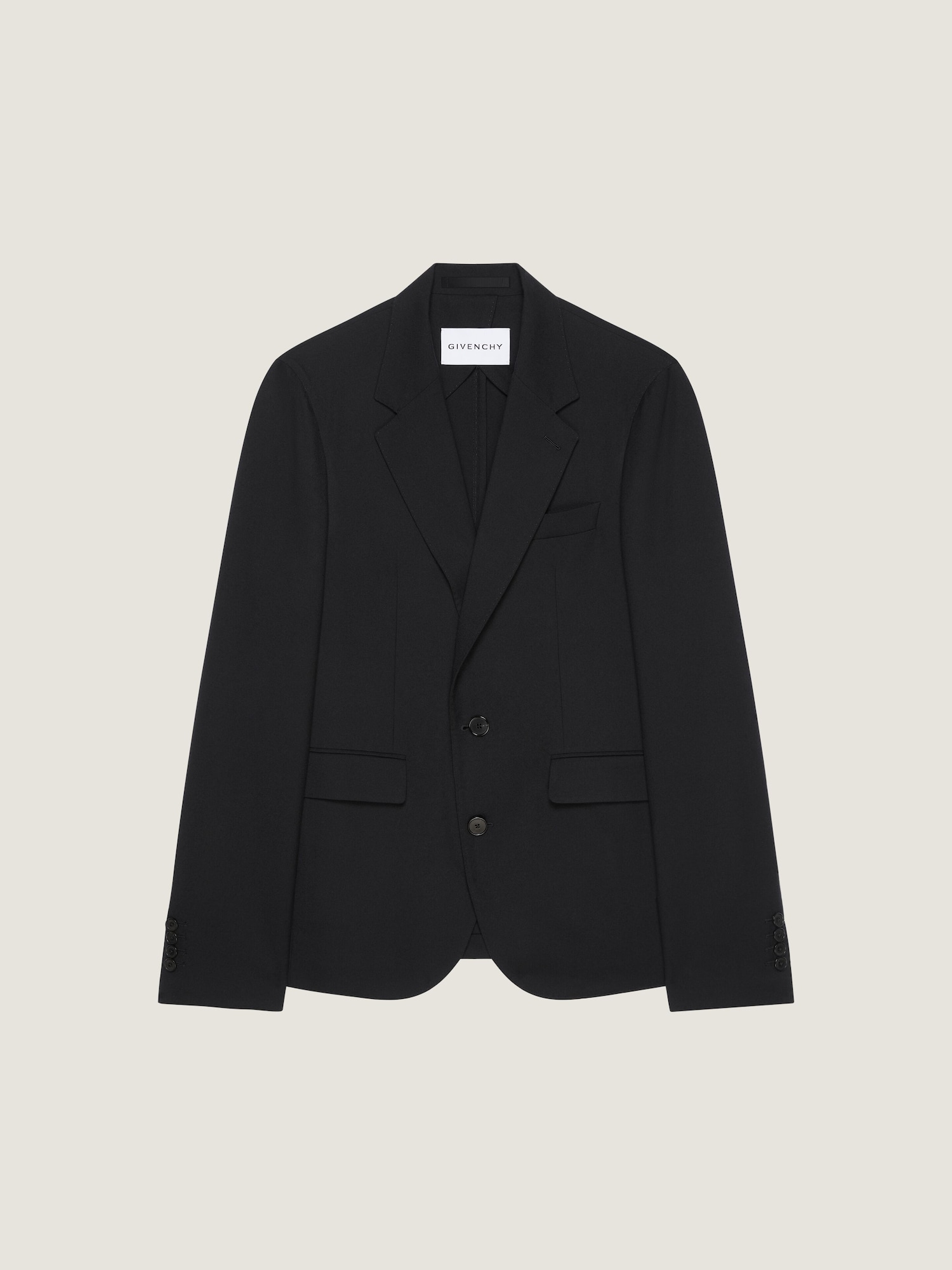 Deconstructed single breasted jacket in flannel in - black | Givenchy