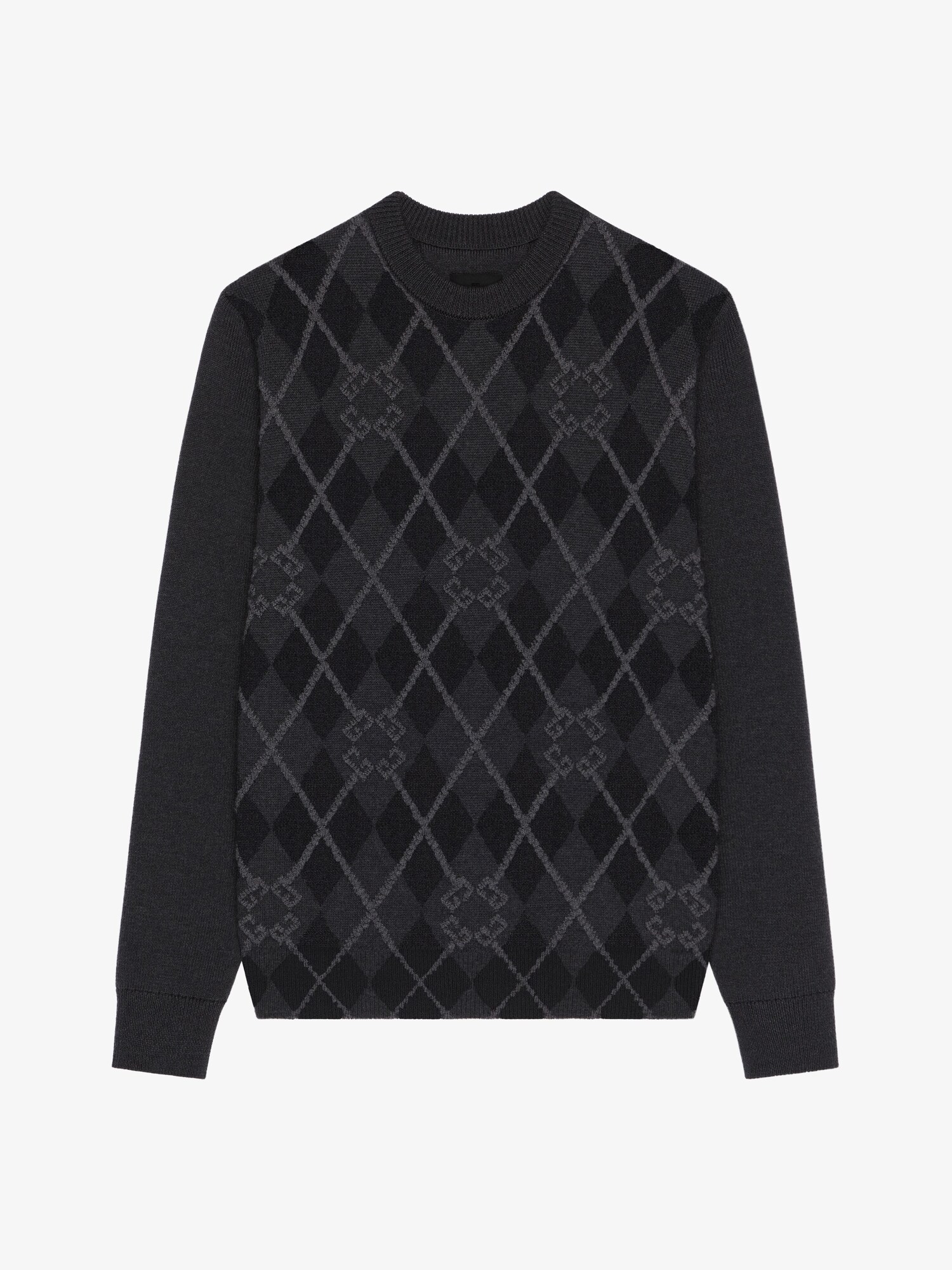 Sweater in monogram 72 argyle wool in - black | Givenchy US