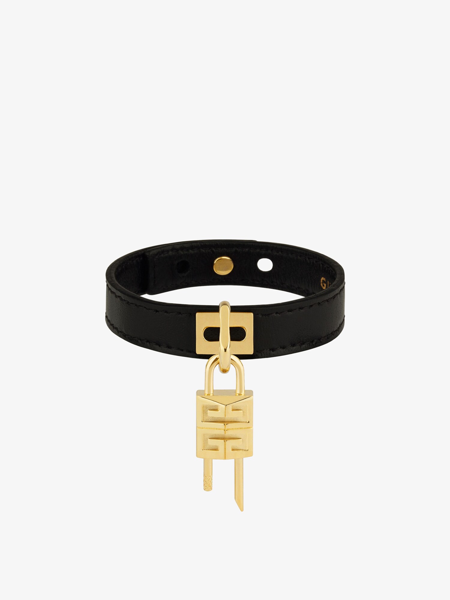 Mini Lock bracelet in metal and leather | Givenchy CA | Givenchy