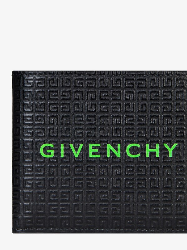 GIVENCHY wallet in 4G Micro leather in - black/green | Givenchy US