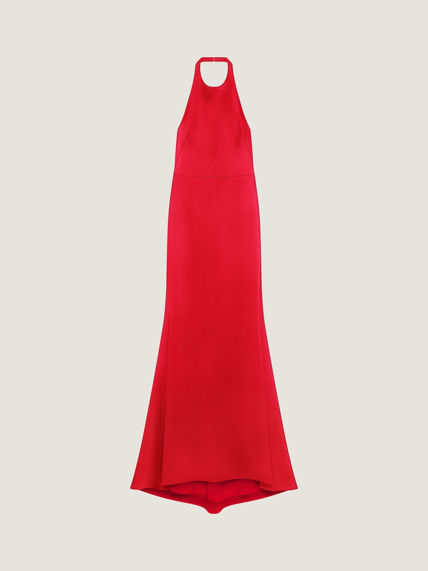 Halter neck dress in crepe and satin in - vermillon | Givenchy US