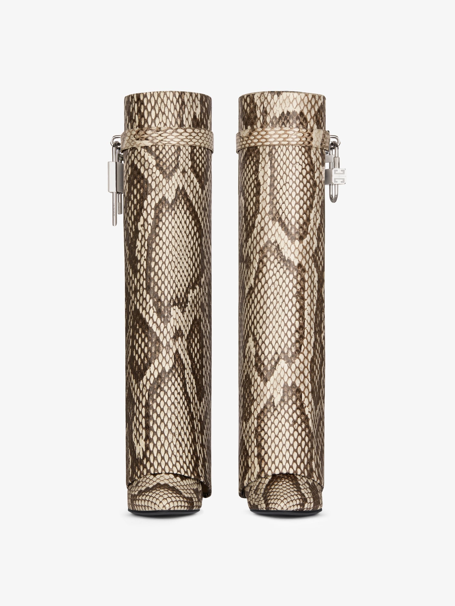 Shark Lock boots in python in - grey/natural grey/natural | Givenchy US