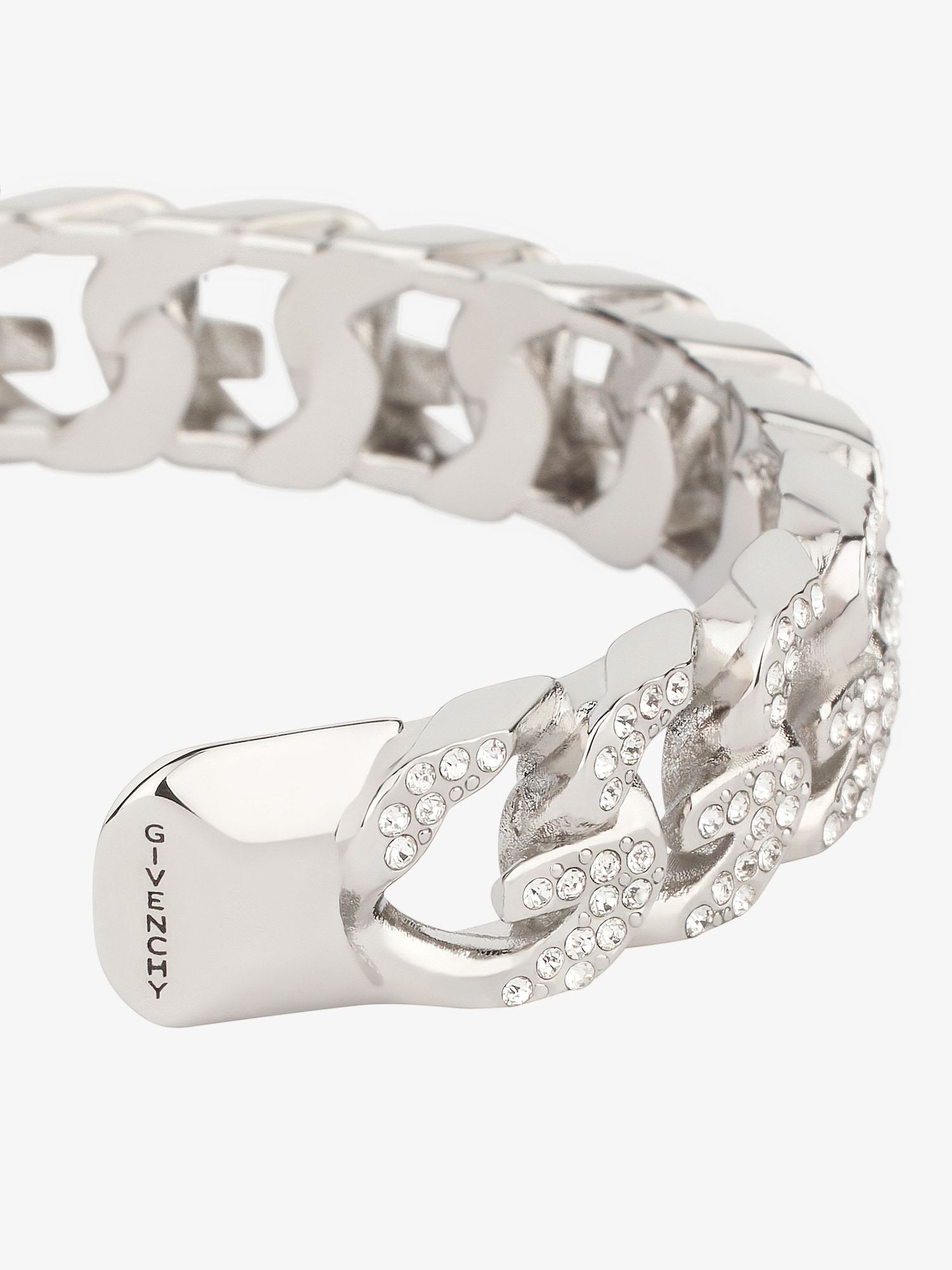 G Chain bracelet in metal with crystals in - silvery | Givenchy US