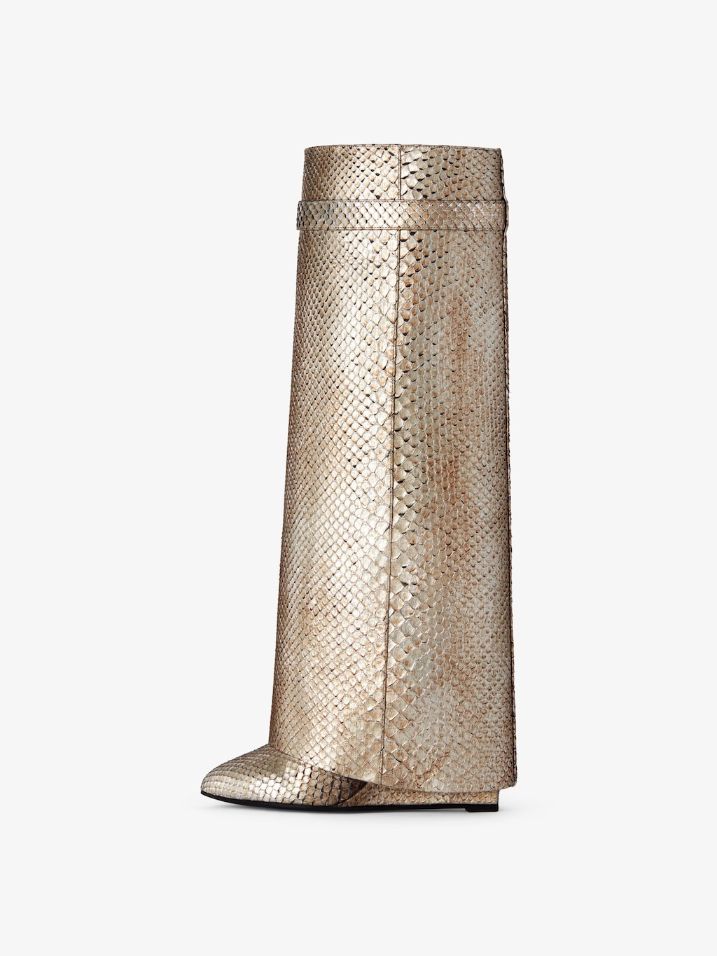 Bottes Shark Lock en python effet irisé - argenté | GIVENCHY FR