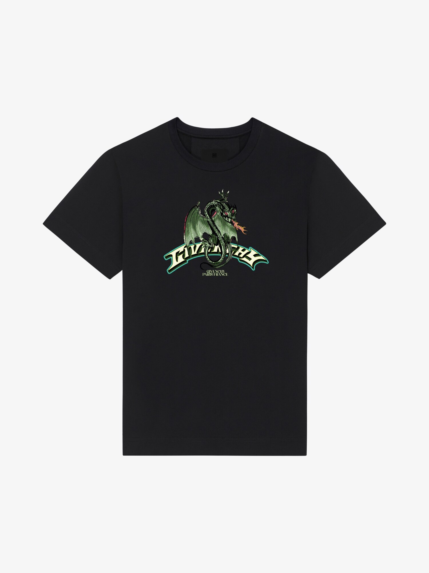 Slim Fit T shirt In Cotton With GIVENCHY Dragon Print Givenchy US slim-fit-t-shirt-in-cotton-with-givenchy-dragon-print-givenchy-us