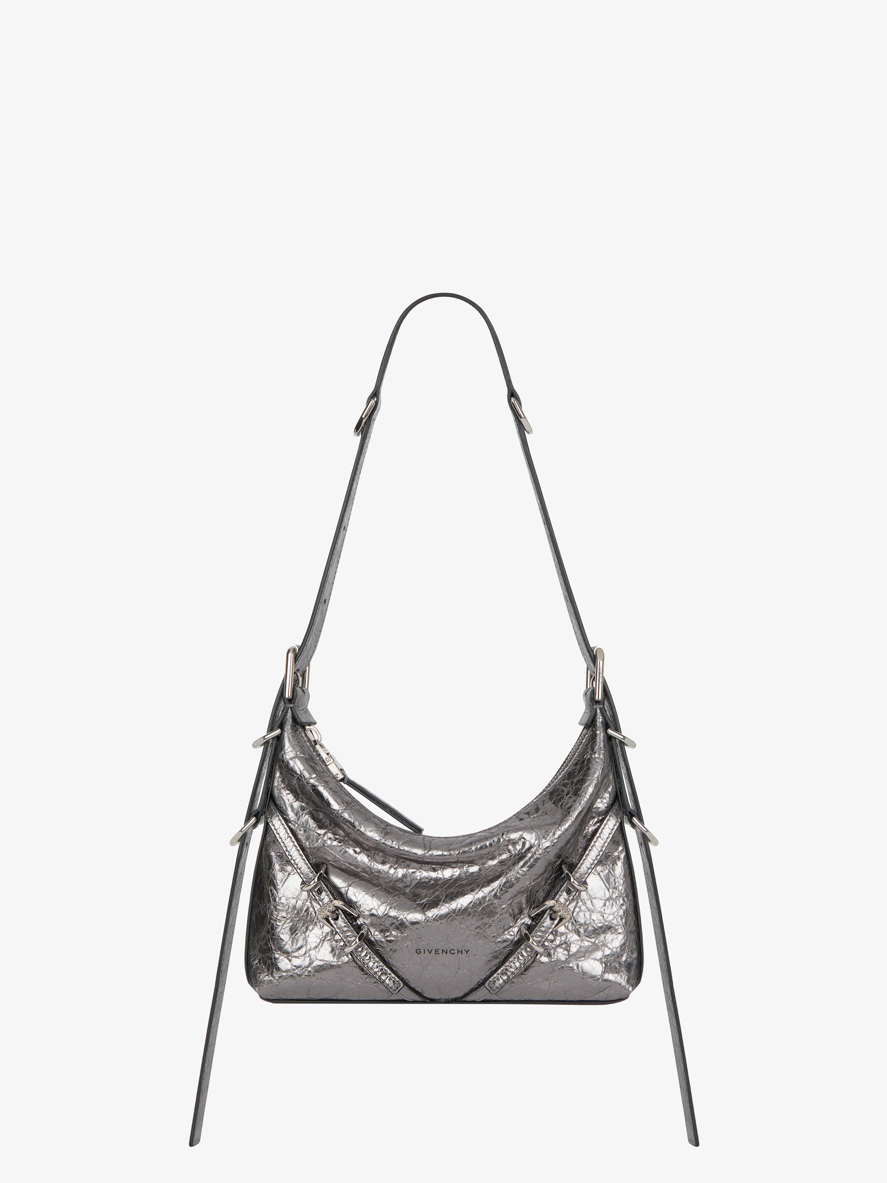 Mini Voyou Bag In Laminated Leather Silvery Grey Givenchy US Mini Voyou Bag In Laminated Leather Silvery Grey Givenchy US