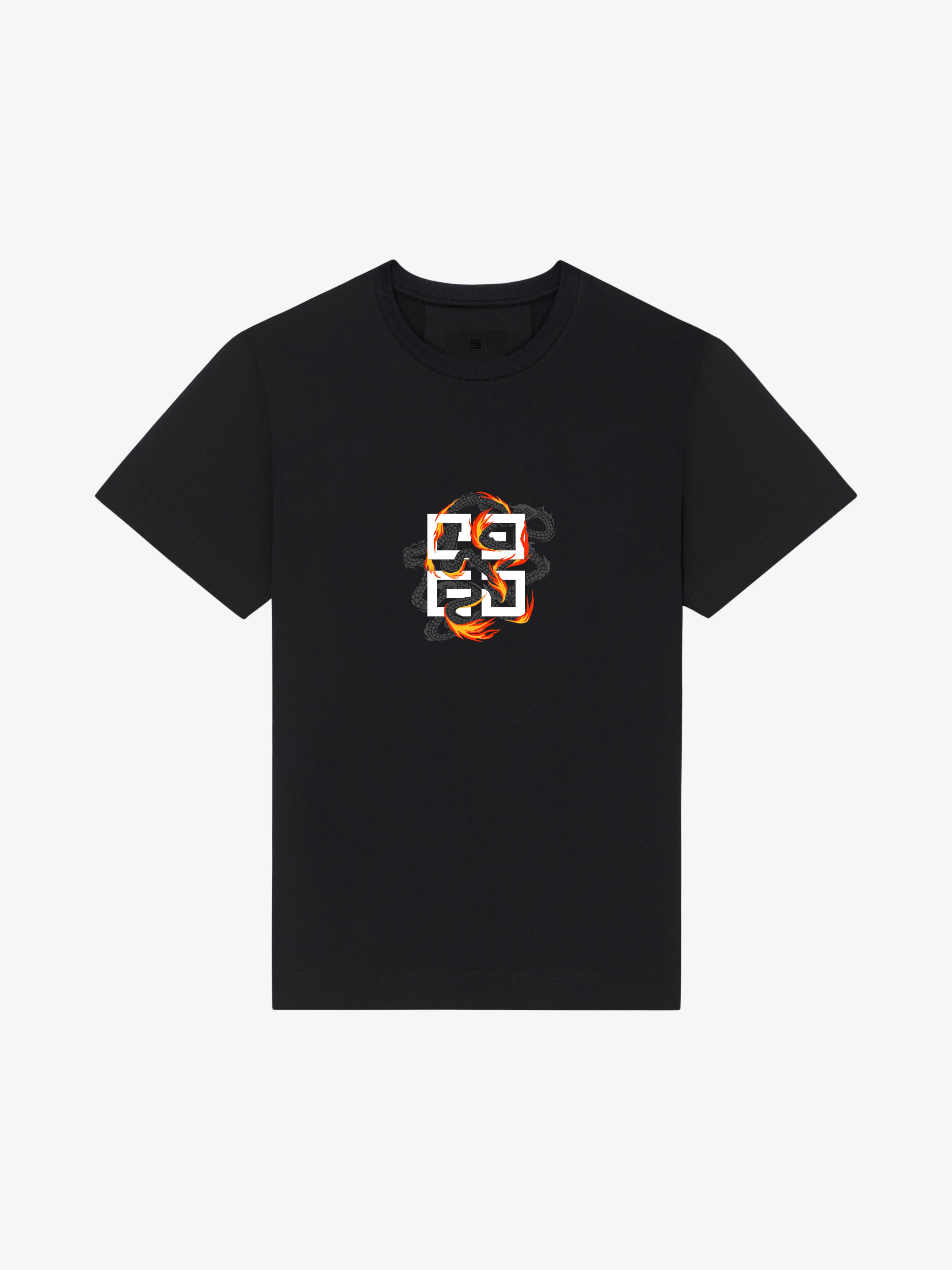 Slim Fit T shirt In Cotton With 4G Dragon Print Givenchy US Givenchy Slim Fit T shirt In Cotton With 4G Dragon Print Givenchy US Givenchy