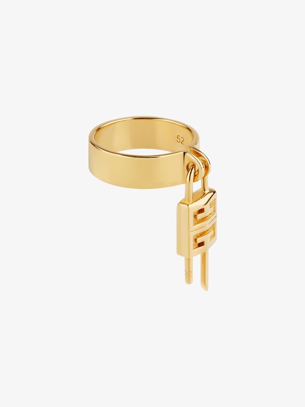 Mini Lock ring in metal in - golden yellow | Givenchy US